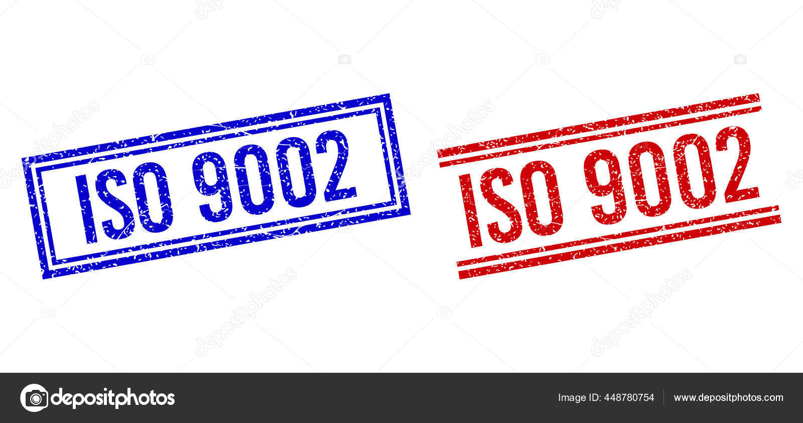 Rubber Textured ISO 9002 Stamps with Double Lines Stock Vector Image by ...