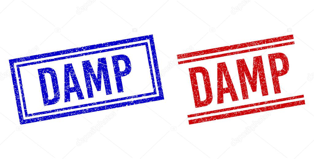 Sellos de sello DAMP con textura rayada con líneas dobles 2024