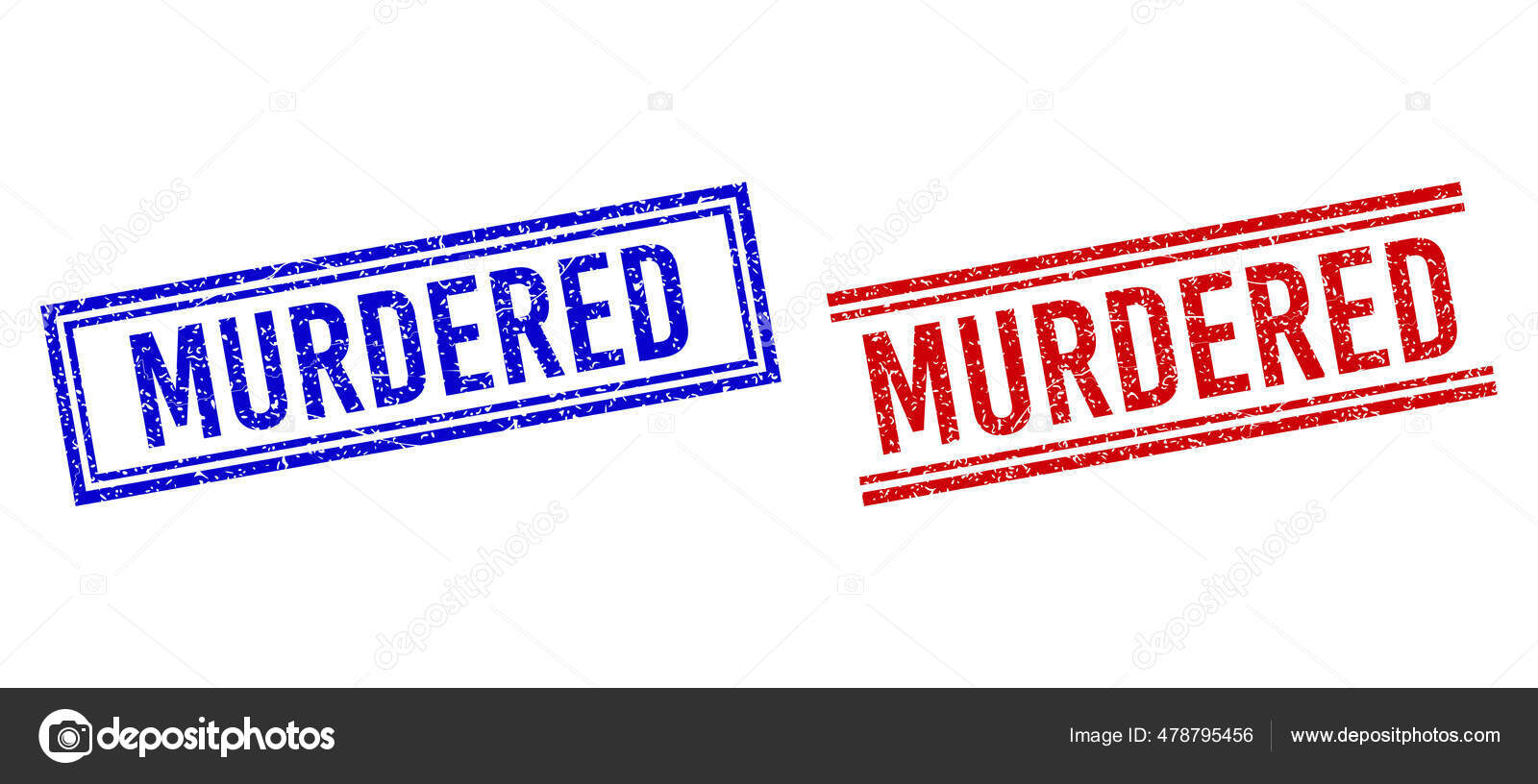 Scratched Textured MURDERED Stamps with Double Lines Stock Vector by ...