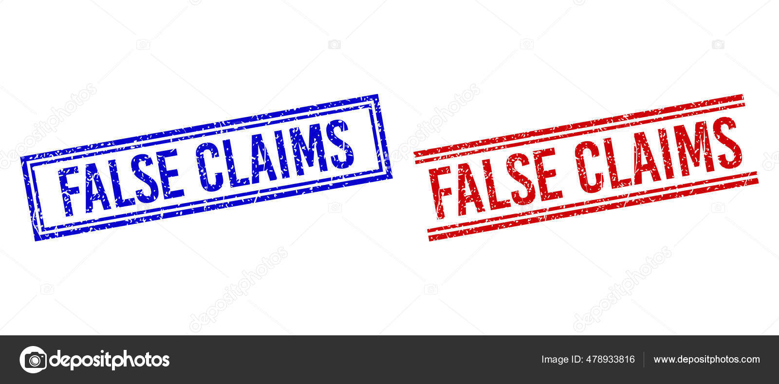 Distress Textured FALSE CLAIMS Stamps with Double Lines Stock Vector by ...