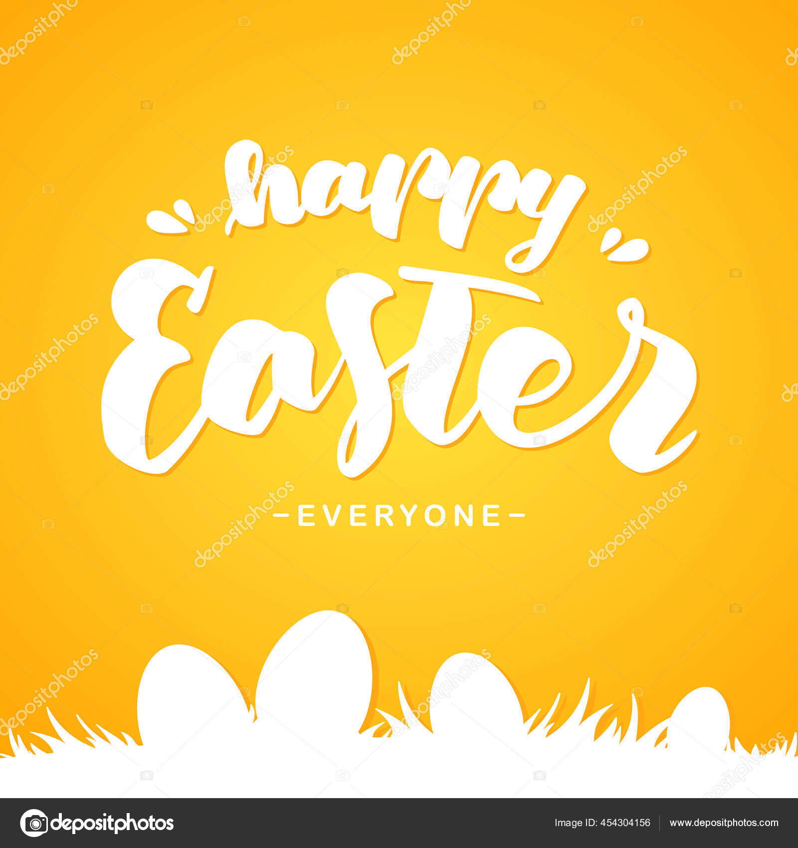 Vector Illustration Greeting Card Handwritten Lettering Happy Easter ...