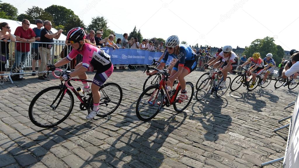 The peleton rides in the Pearl Izumi Tour Series bicycle race final ...