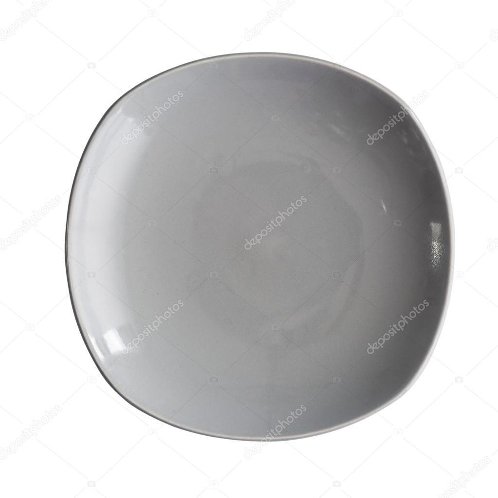 Single gray plate Stock Photo by ©lostation 106029954