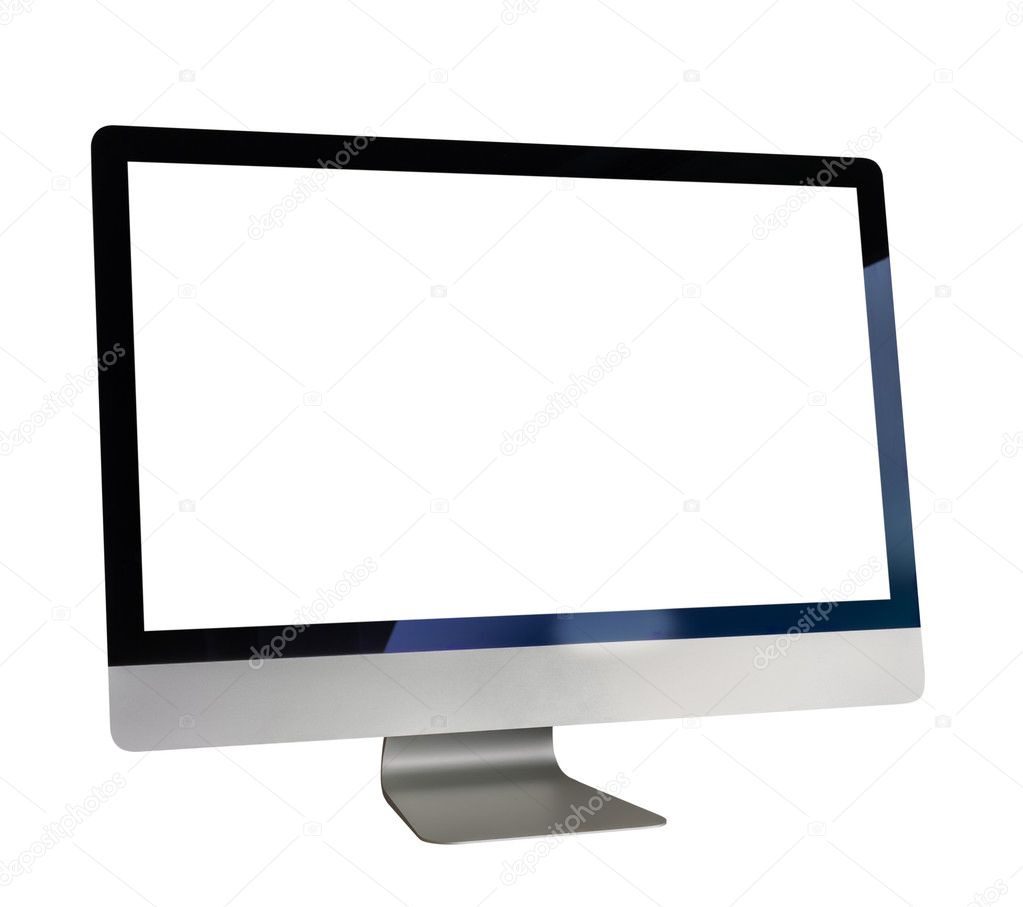 Computer with white screen — Stock Photo © lostation #108505402
