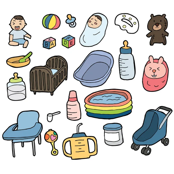 Vector set of baby accessories Stock Vector Image by ...