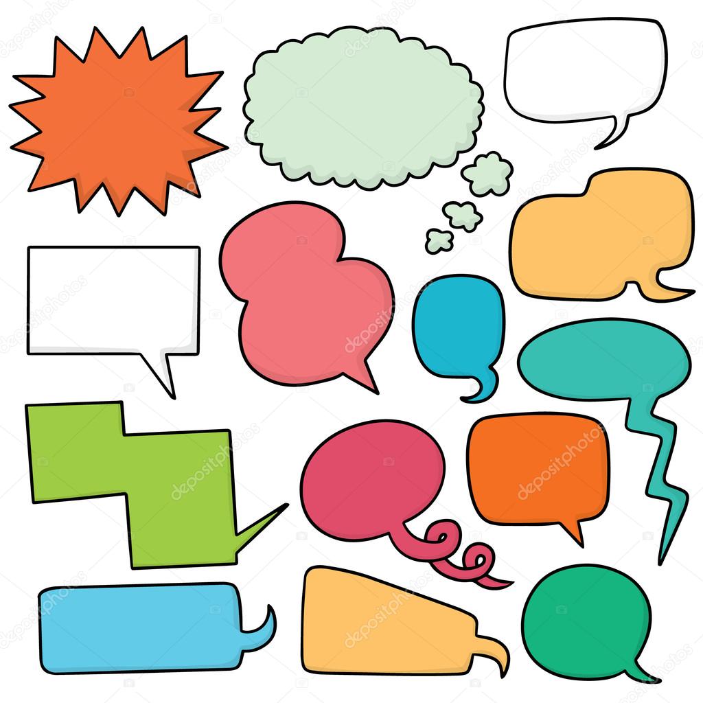 Vector set of speech bubbles Stock Vector Image by ...