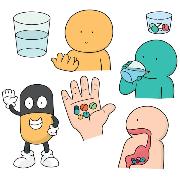 Take medication cartoon Vector Art Stock Images | Depositphotos