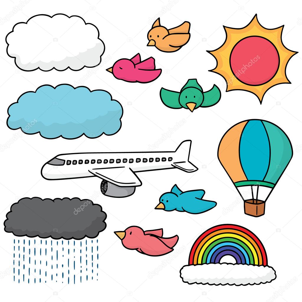 Vector set of things in the sky Stock Vector Image by ...