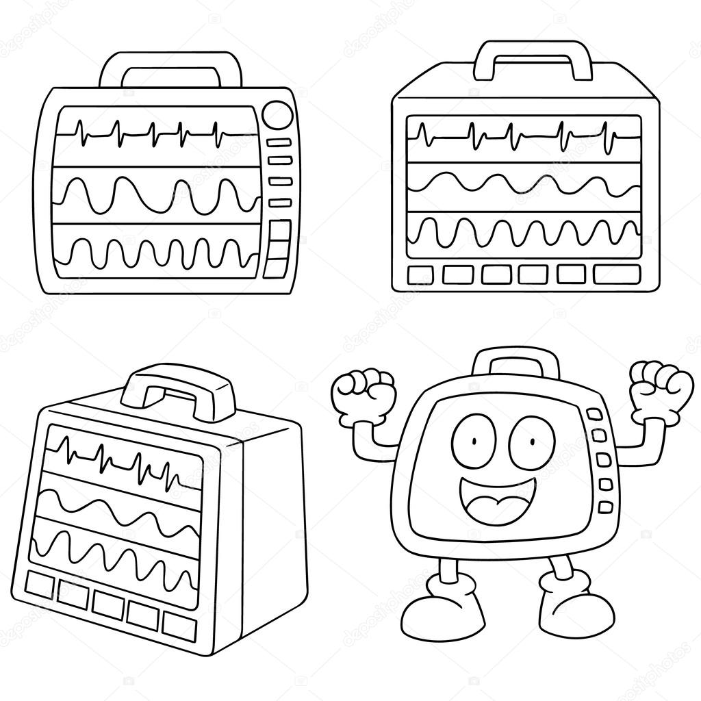 Vector set of vital sign monitor Stock Vector by ...