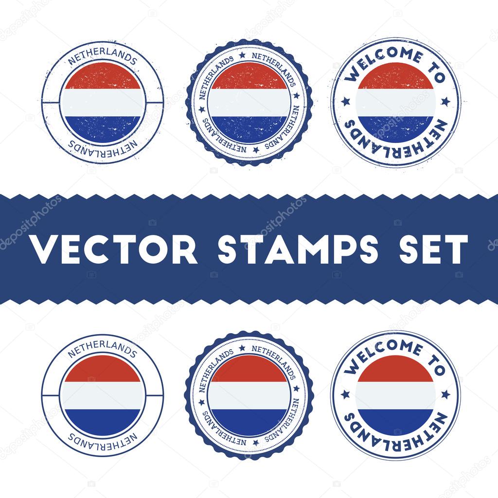 Dutch flag rubber stamps set. Stock Vector by ©Begin Again 114115978