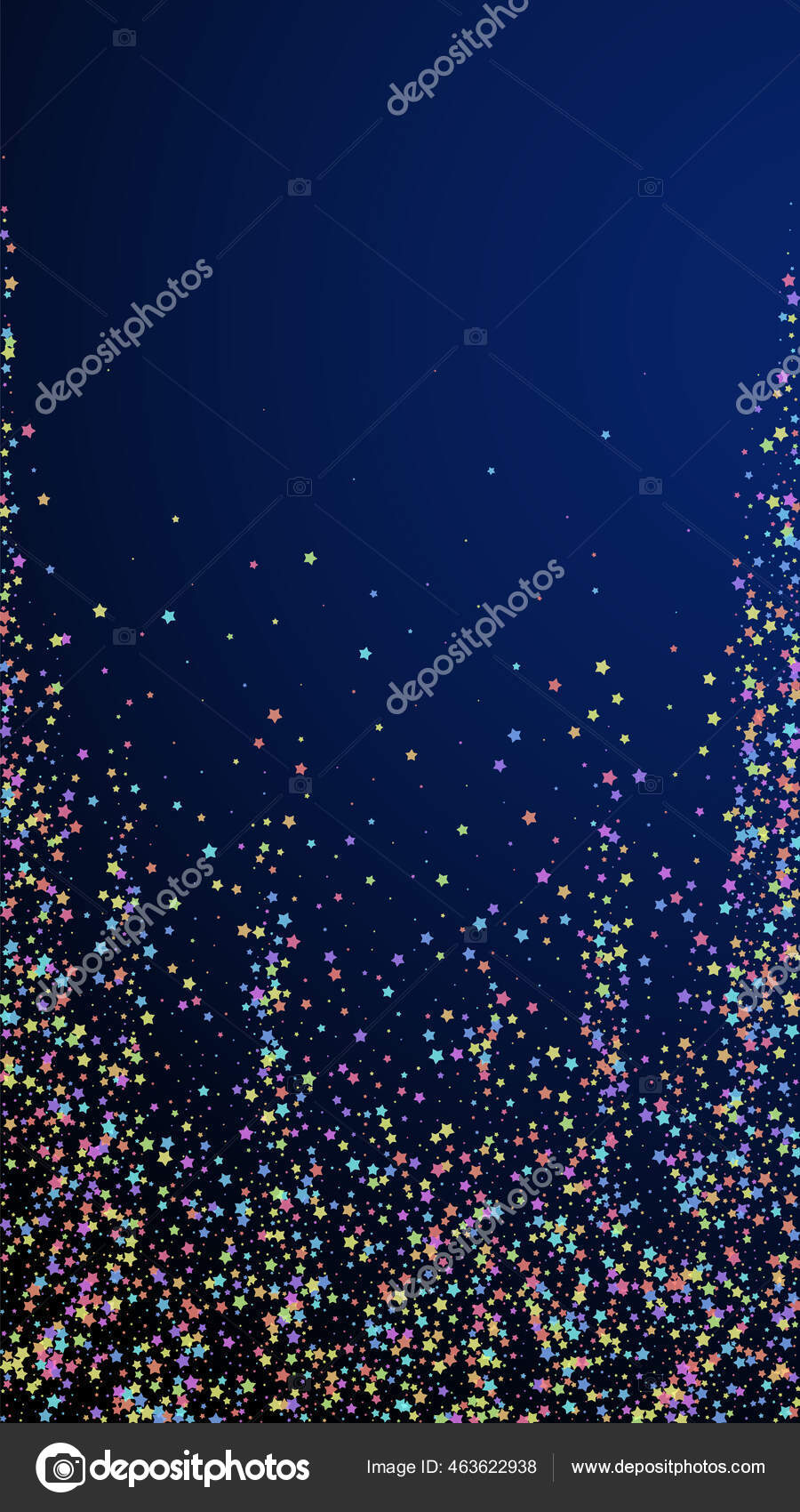 Festive Splendid Confetti Celebration Stars Colorful Stars Small Dark ...