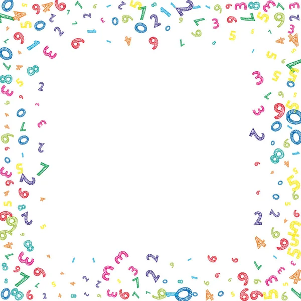 Flying Colorful Digits Numbers School Math Notebook Cover Back School ...