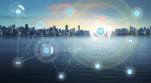 Smart city infrastructure — Stock Photo © jamesteohart #125596488