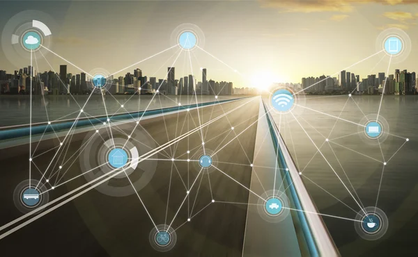 Smart city infrastructure — Stock Photo © jamesteohart #125596488