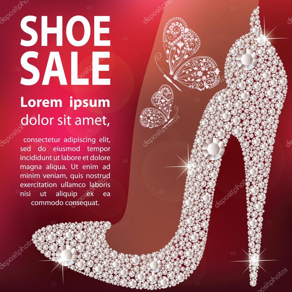 High heels shoe, made with diamonds Stock Vector Image by ©Marymo.art ...