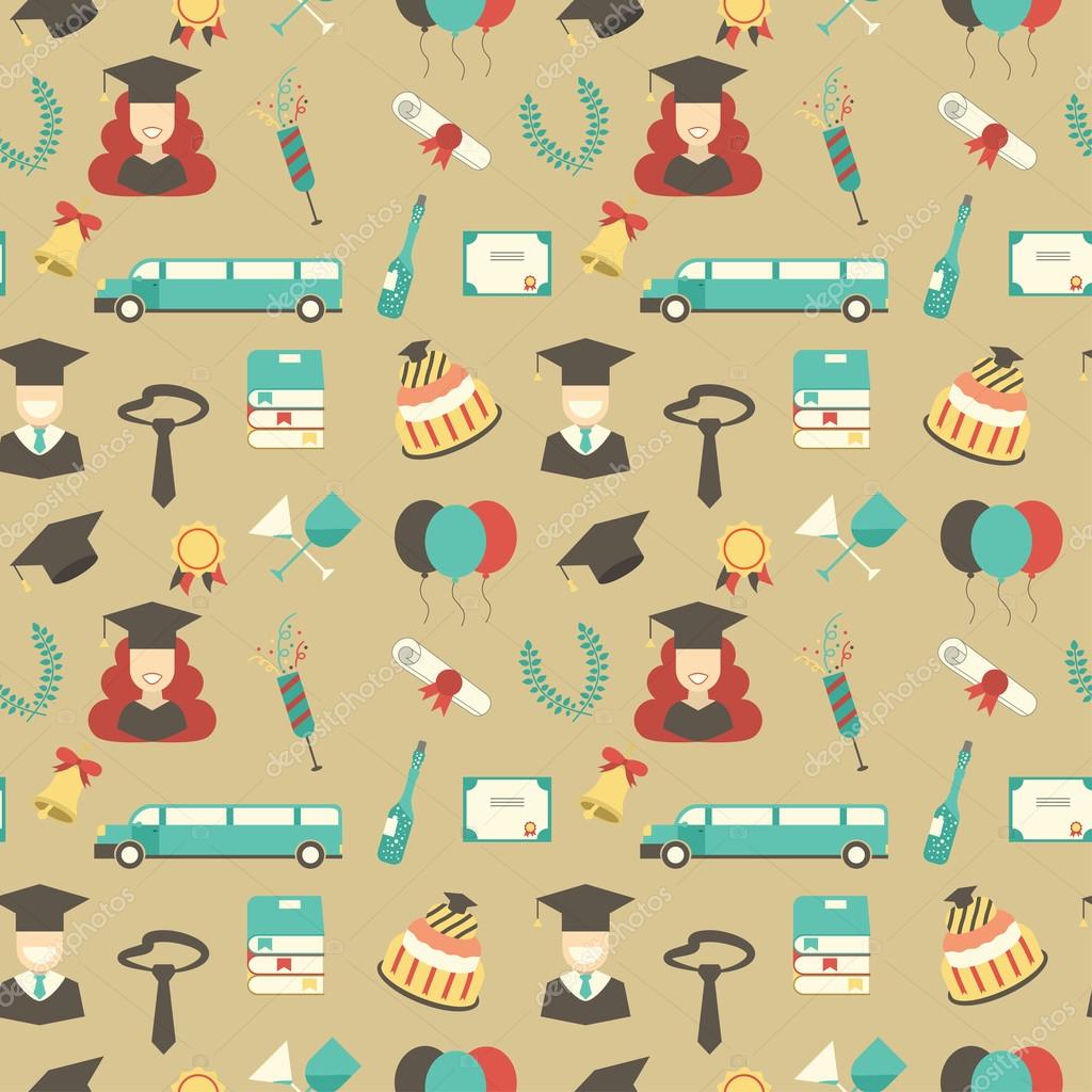 Graduation Celebration Pattern background Stock Vector Image by ...