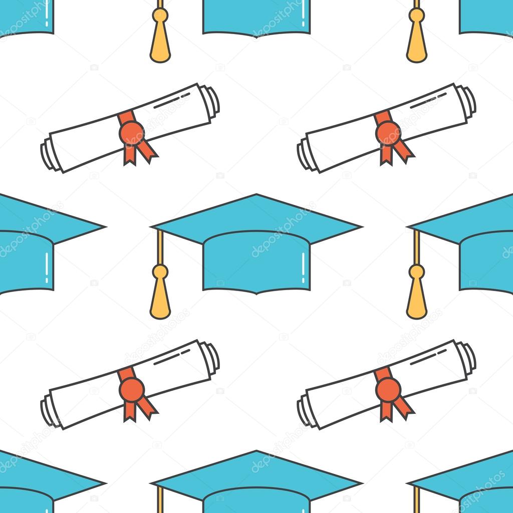 Graduation Caps and Diplomas Background Stock Vector Image by ©krugli86 ...