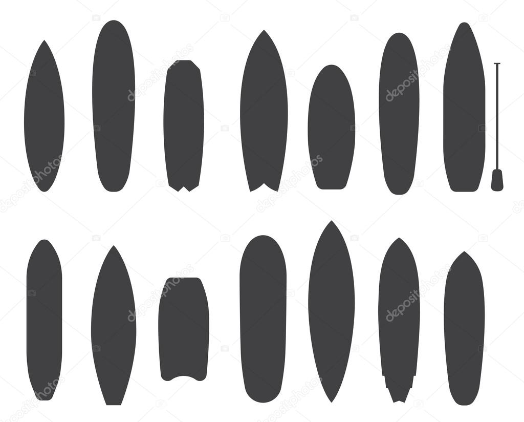 Surfboard Types Outline Icons Stock Photo by ©krugli86@gmail.com 114887504