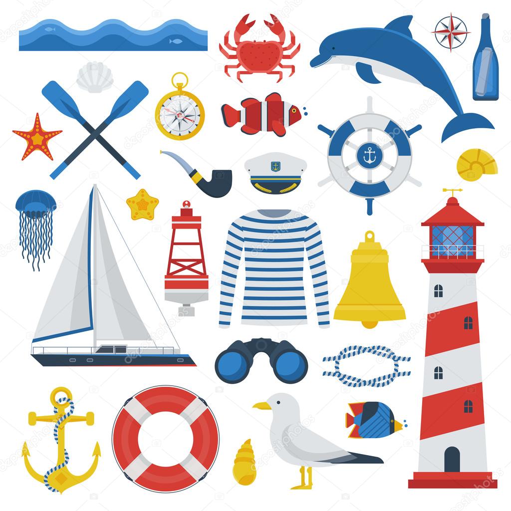 Sea Icon Set Stock Illustration by ©krugli86@gmail.com #118341178