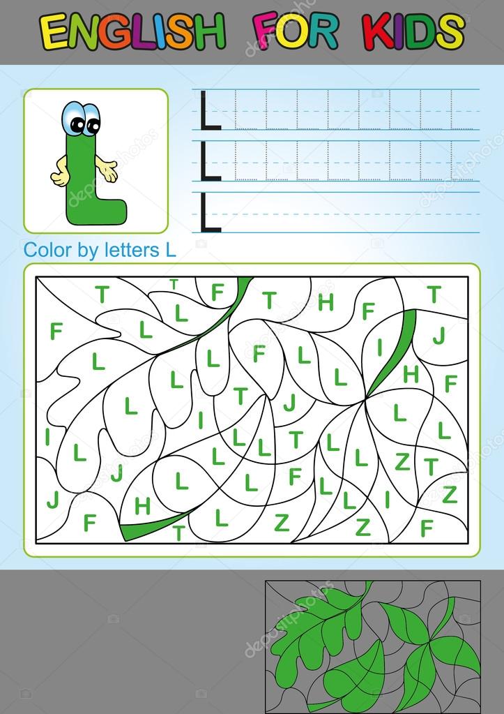 Coloring book. Color by letter — Stock Vector © natasha-tpr #107706102