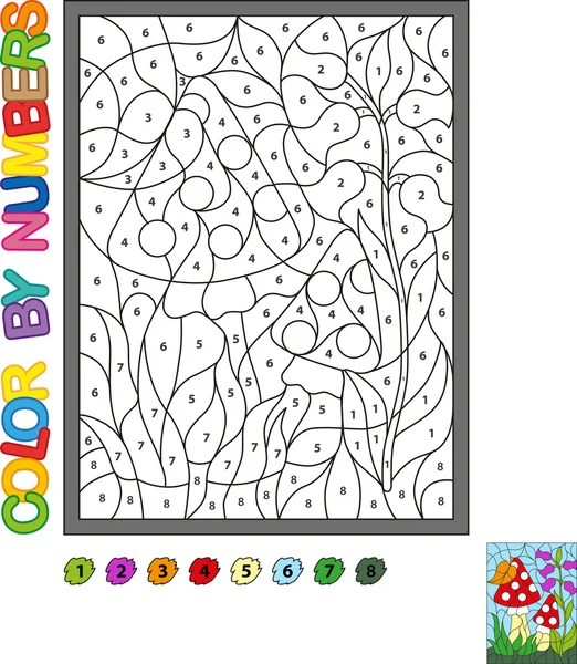 We paint by numbers. Puzzle game for children education. Numbers and ...