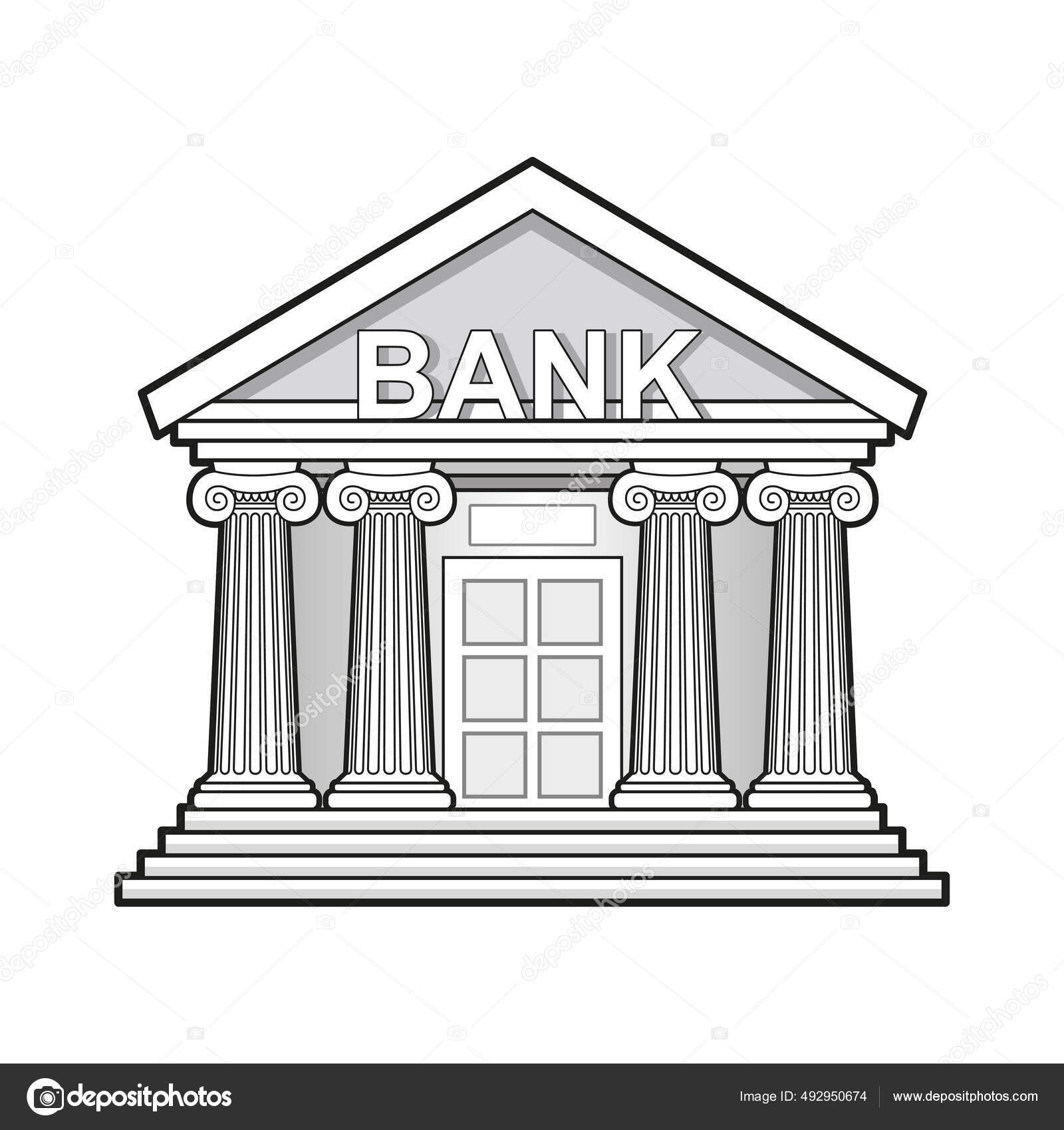Stylized Bank Building Columns Stock Vector Image by ©natasha-tpr ...