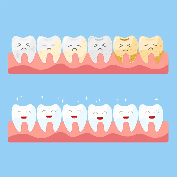 Dientes sucios caricatura imágenes de stock de arte vectorial ...