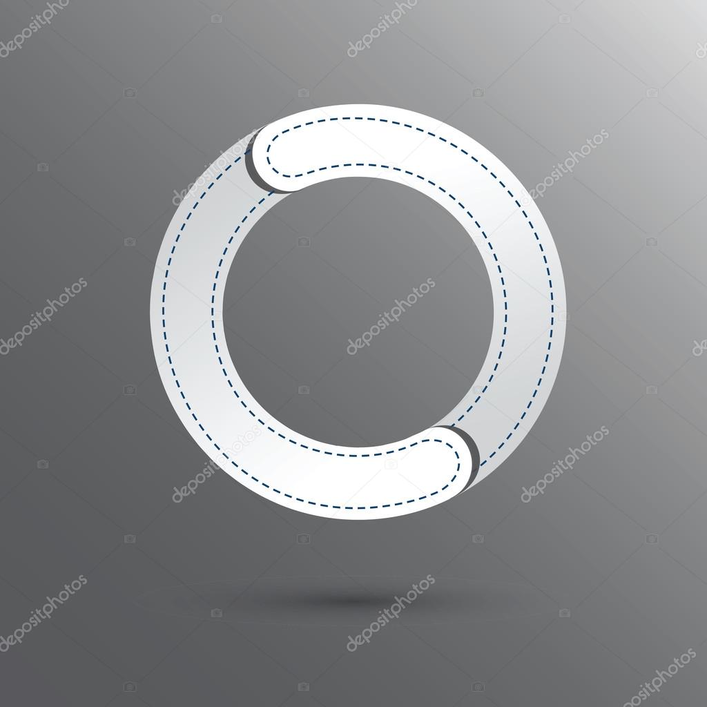 Number Zero with white and gray color . Vector design template e Stock ...