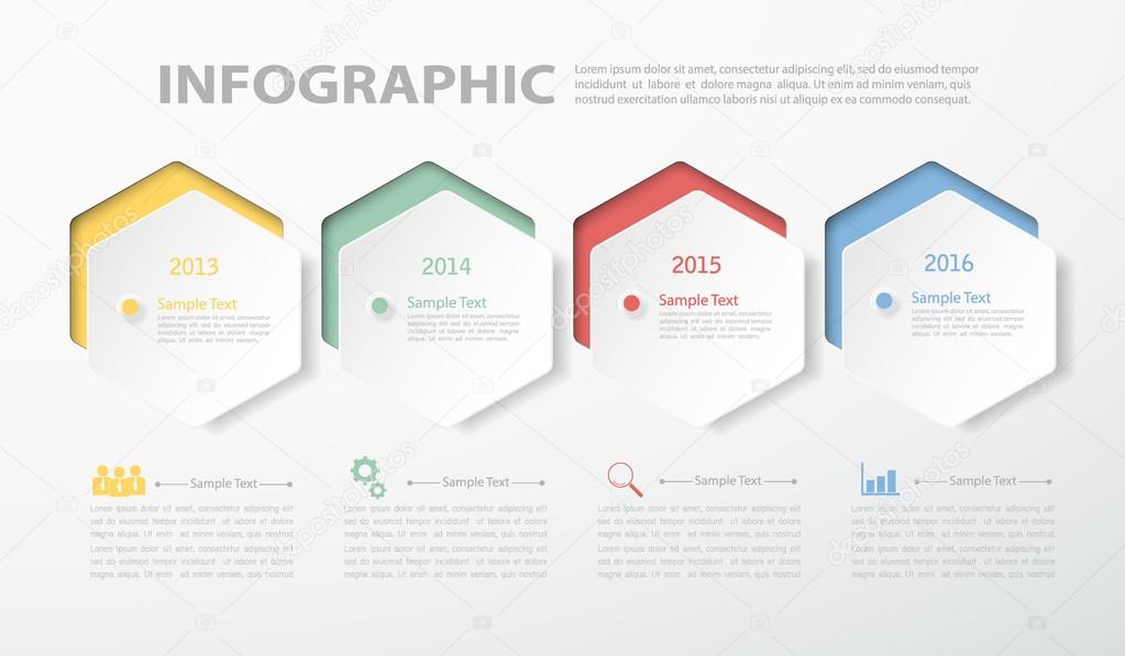 Abstract 3D timeline template. Vector illustration Stock Vector Image ...