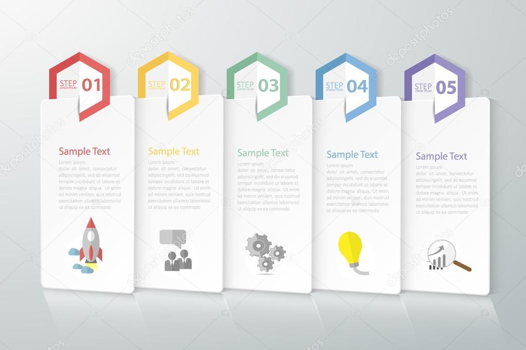 Design clean template infographic. can be used for workflow layout ...
