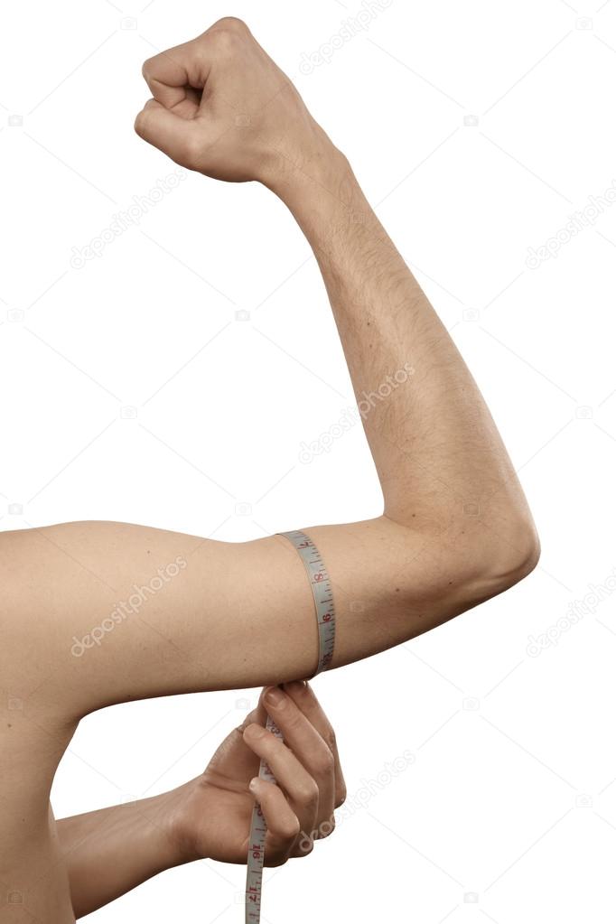 Man be measured his arm Stock Photo by ©info.andriygoncharenko.com ...