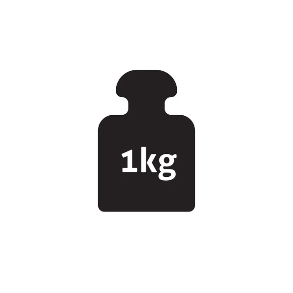 Peso 1 kg icono vectorial aislado en blanco, mancuerna kilogramo 2023