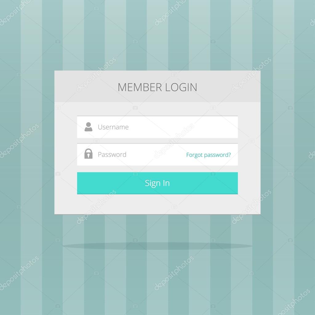 Login box form ui interface element, signin screen Stock Vector Image ... Login box form ui interface element, signin screen Stock Vector Image ...