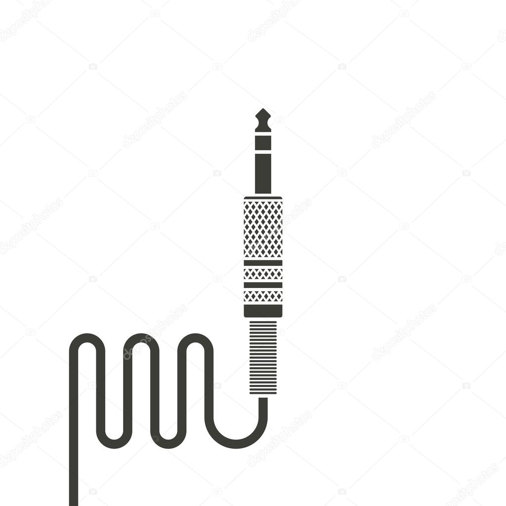 Black audio jack cable wire vector Stock Vector Image by ©vladwel ...