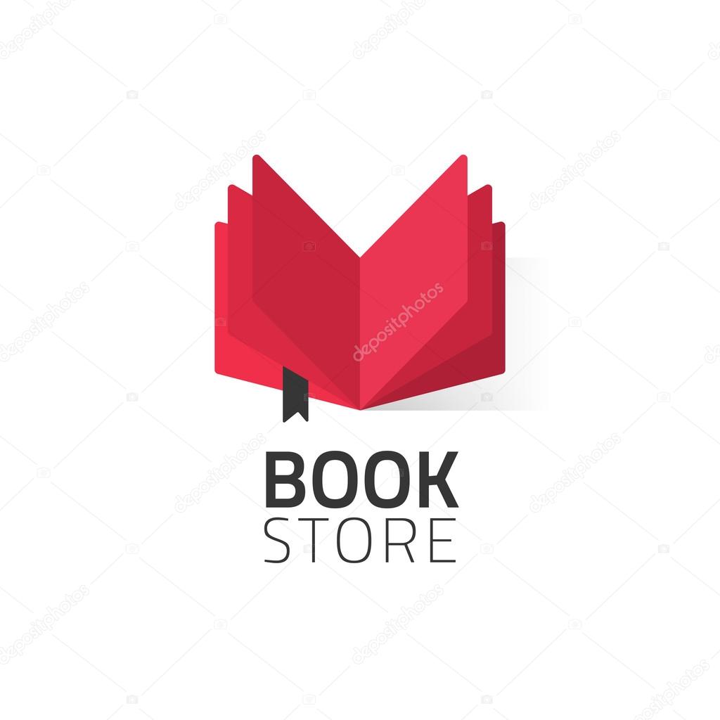 Ilustración del vector del logotipo de la librería aislada en blanco ...