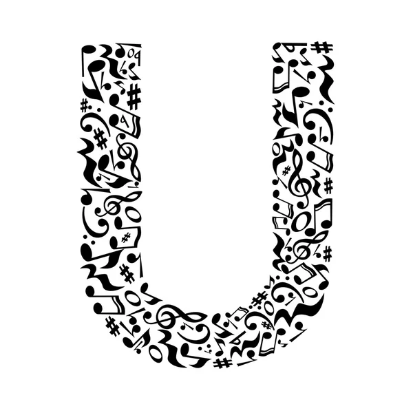 Imágenes: letras musicales | Letra de notas musicales — Vector de stock ...