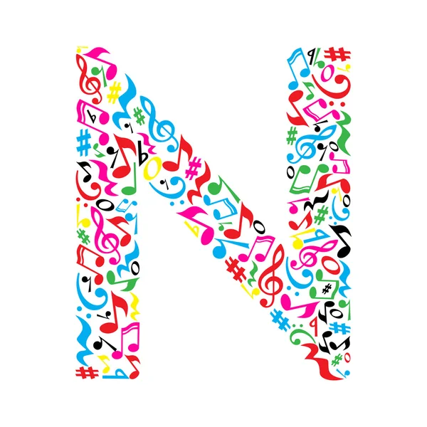 Letter made of musical notes. Stock Vector Image by ©inspiring.vector ...