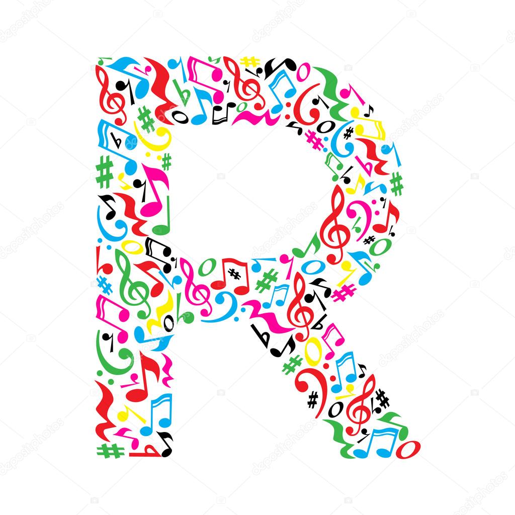 Letter made of musical notes. Stock Vector Image by ©inspiring.vector ...