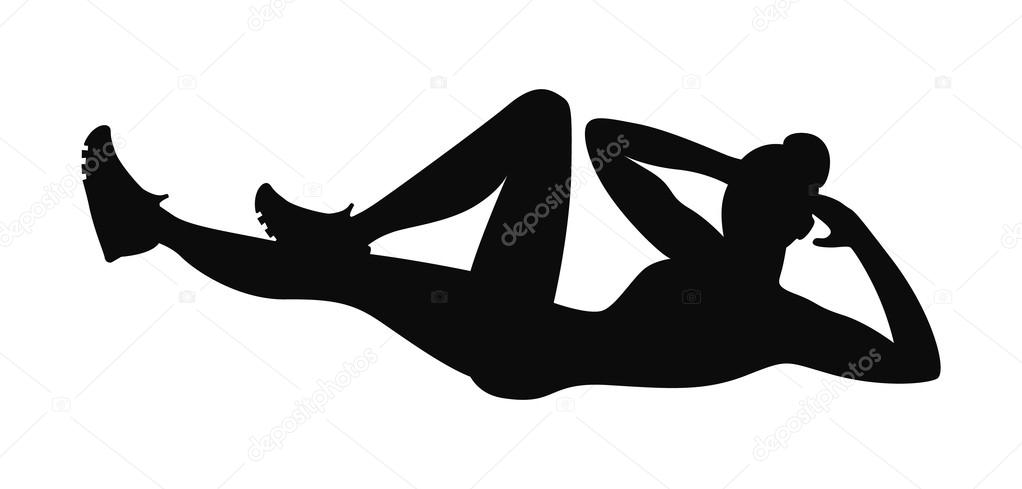 Woman Doing Abs Exercises — Stock Vector © 124021668