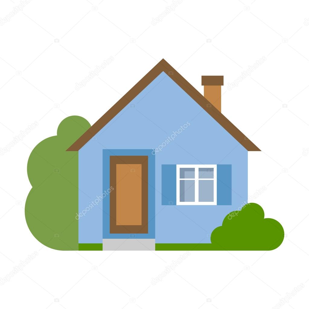 Isolerade tecknad hus — Stock vektor #124786322 — Depositphotos