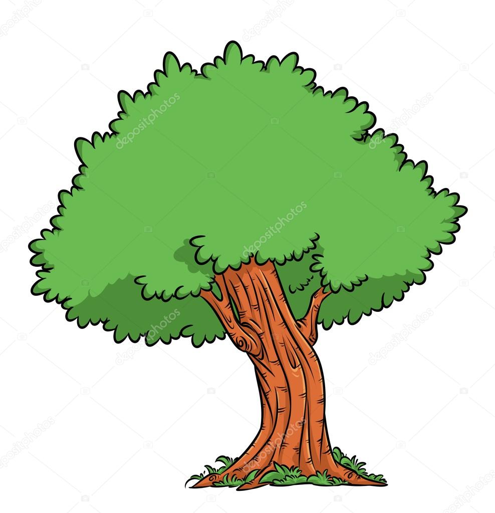 Árbol de roble ilustración Ilustración de stock de ©Efengai #105872246