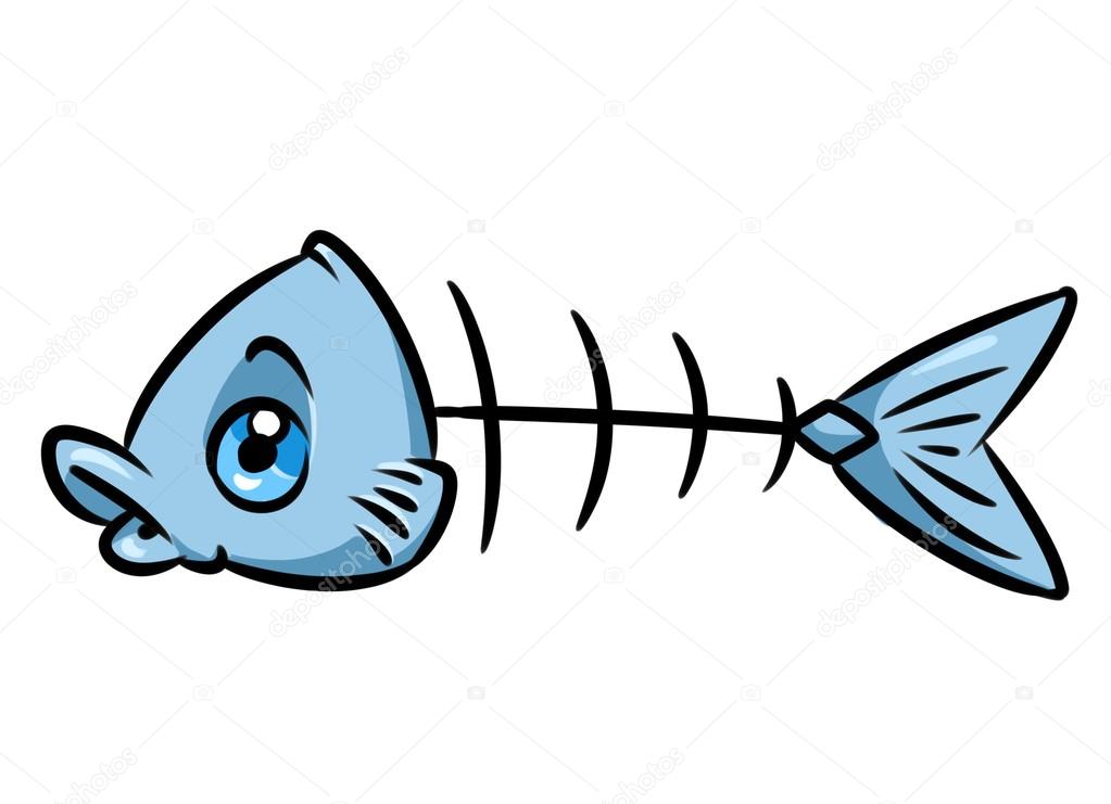 Cartoon Fish Skeleton