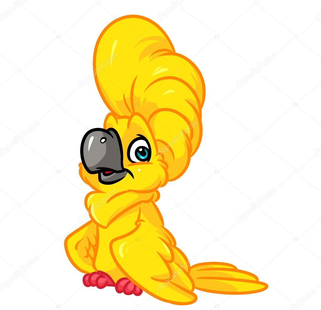 Yellow parrot cartoon Stock Photo by ©Efengai 106256846