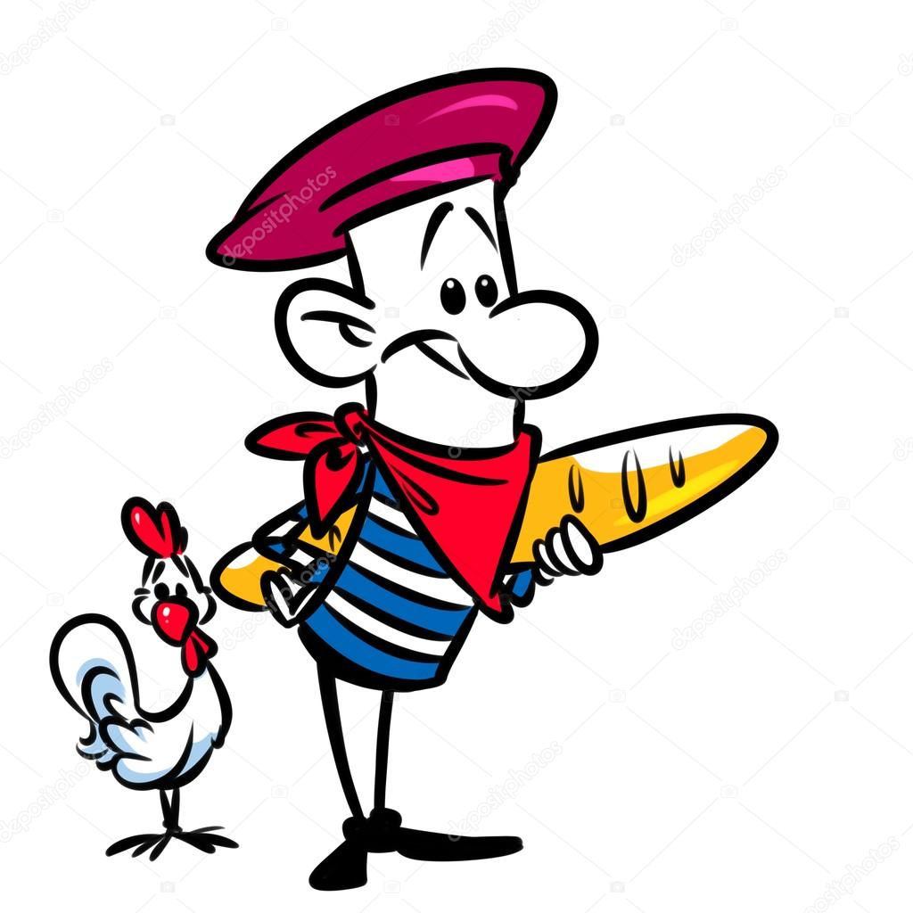 Stereotypical French Man Cartoon