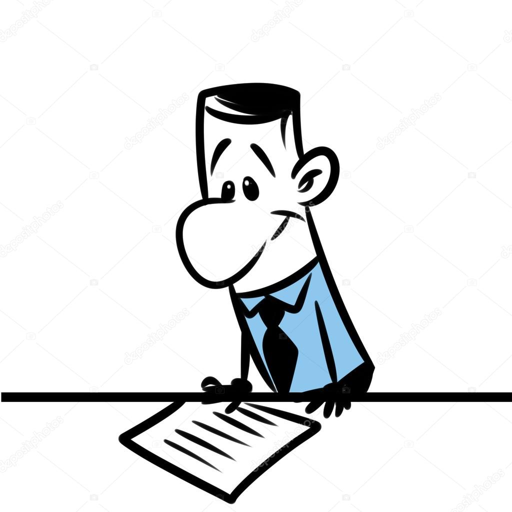 Character man form document table — Stock Photo © Efengai #112566566