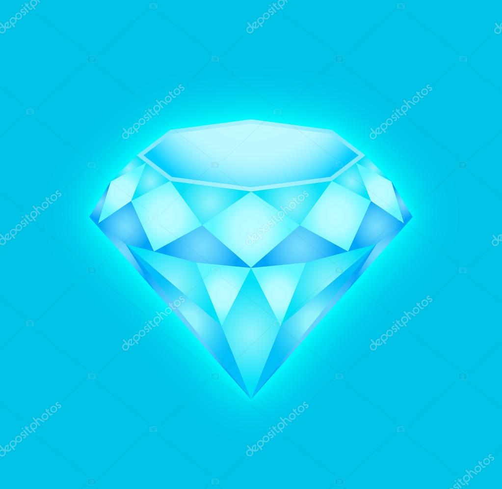 Light blue diamond — Stock Photo © trishkin95.ukr.net #122062612