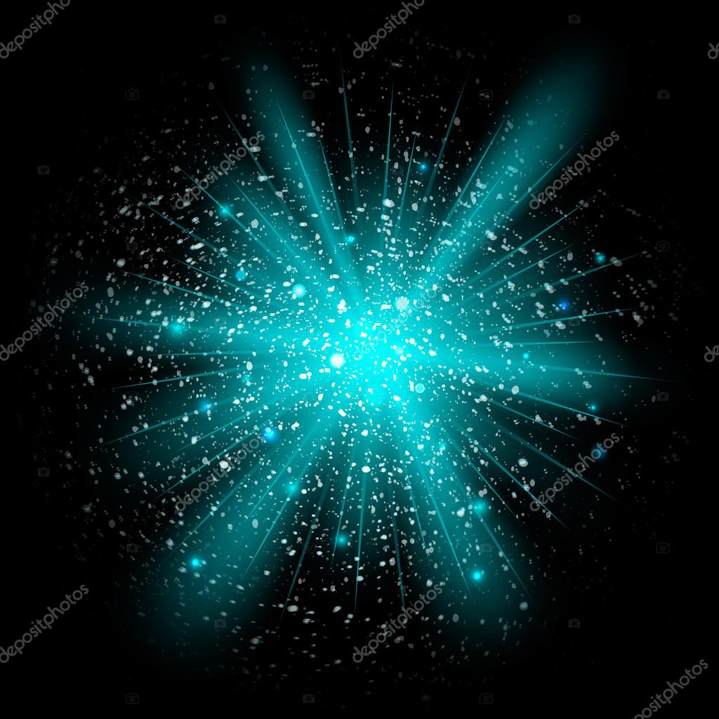 Neon Blue Glitter Background