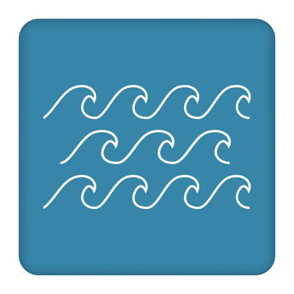 Waves outline icon, modern minimal flat design style. Wave thin line ...