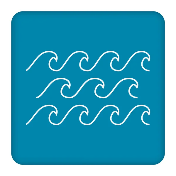 Waves outline icon, modern minimal flat design style. Wave thin line ...