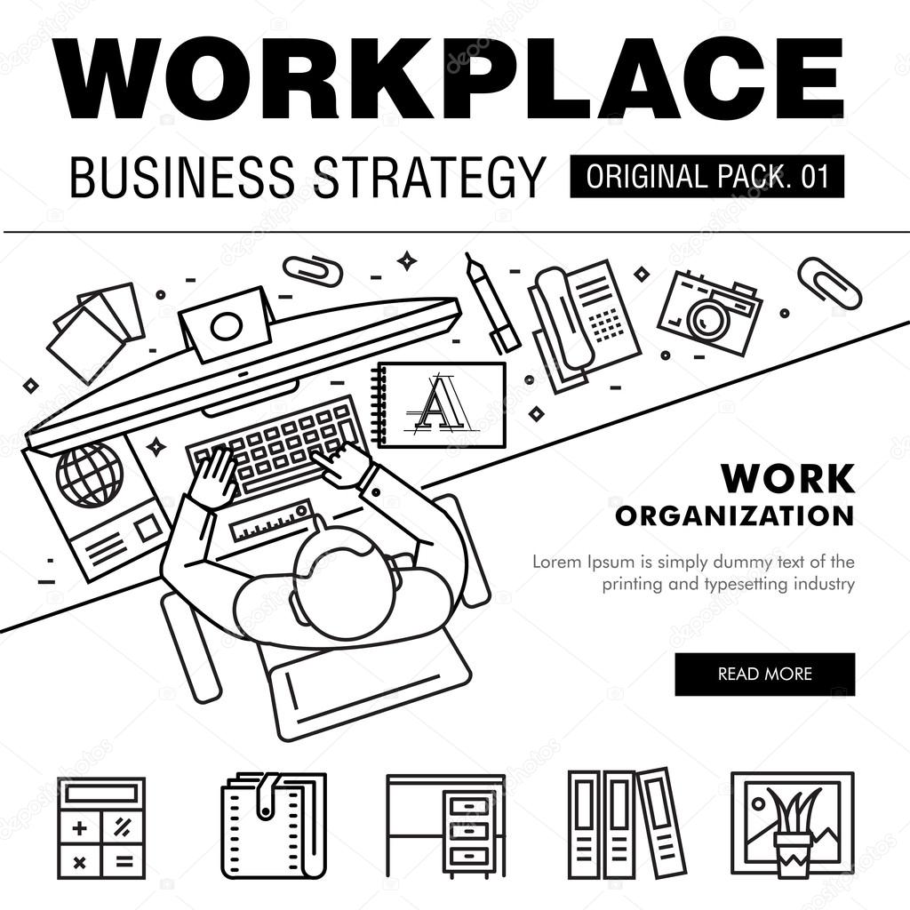 Modern workplace business strategy. Stock Vector by ©wvihrev@gmail.com ...